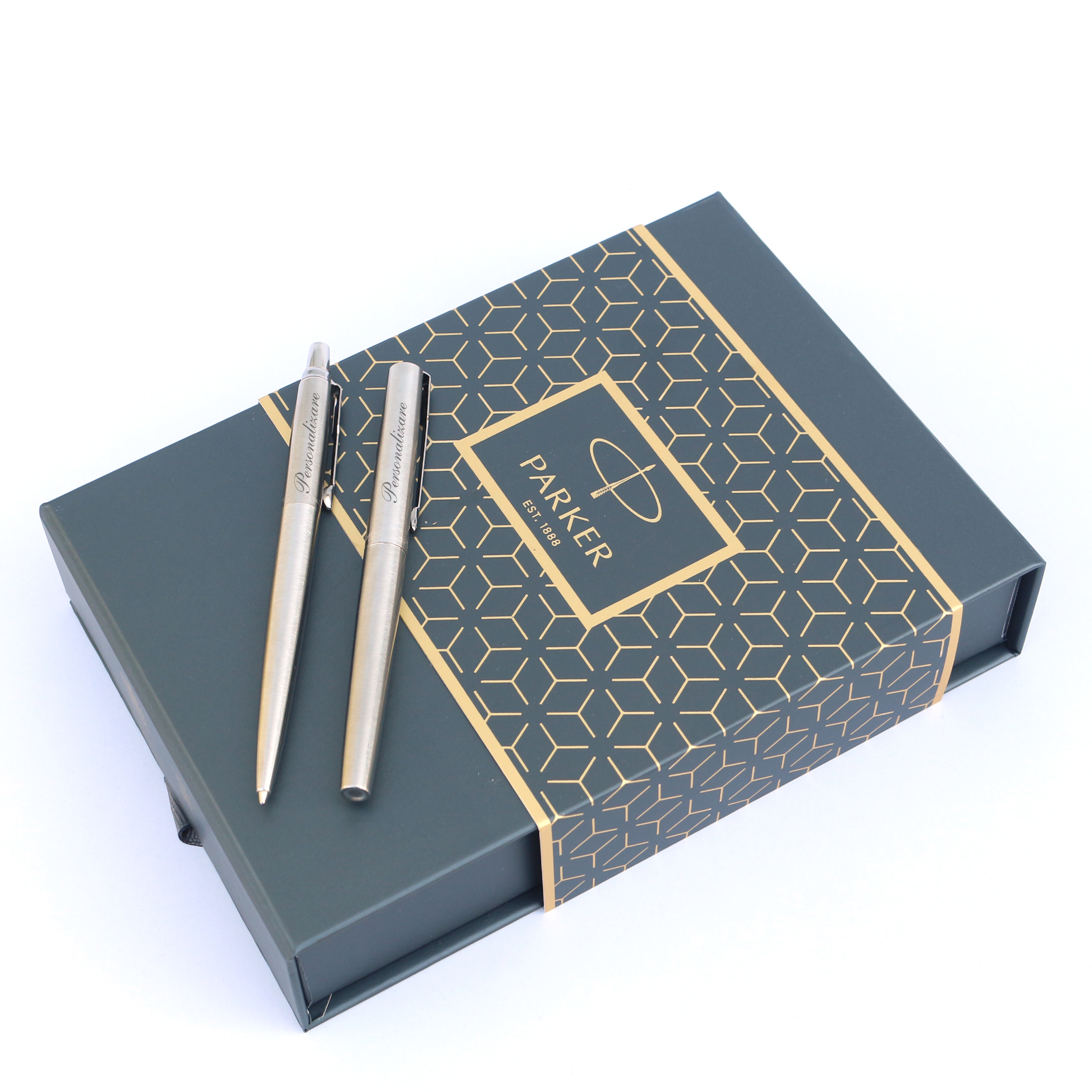 Set stilou si pix Parker Jotter Royal personalizat - Seturi Parker ...