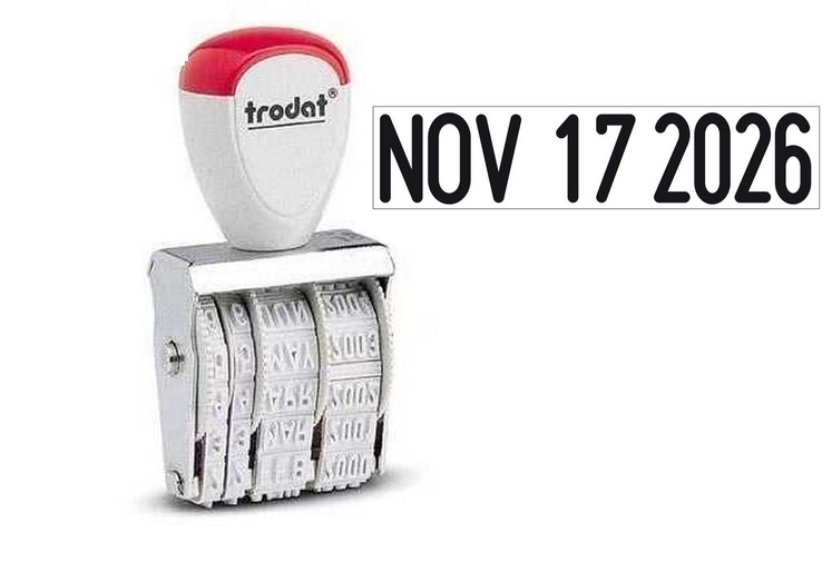 Stampila datiera Trodat 1060 din metal 18 mm. - Datiere clasice ...