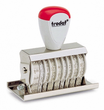 Stampila datiera Trodat 2226 4mm 67 x 30 mm cu data dubla si text ...