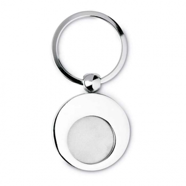 Breloc de metal in forma rotunda cu jeton carucior - Brelocuri ...